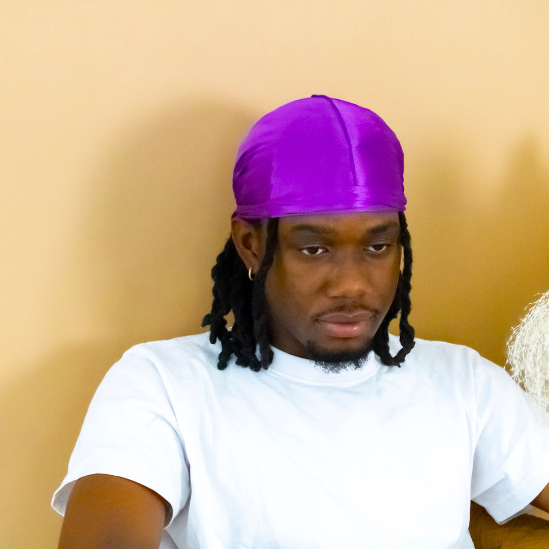 Premium SIlky Satin Durag | Satin Durags Purple – Rayne Hair Essentials