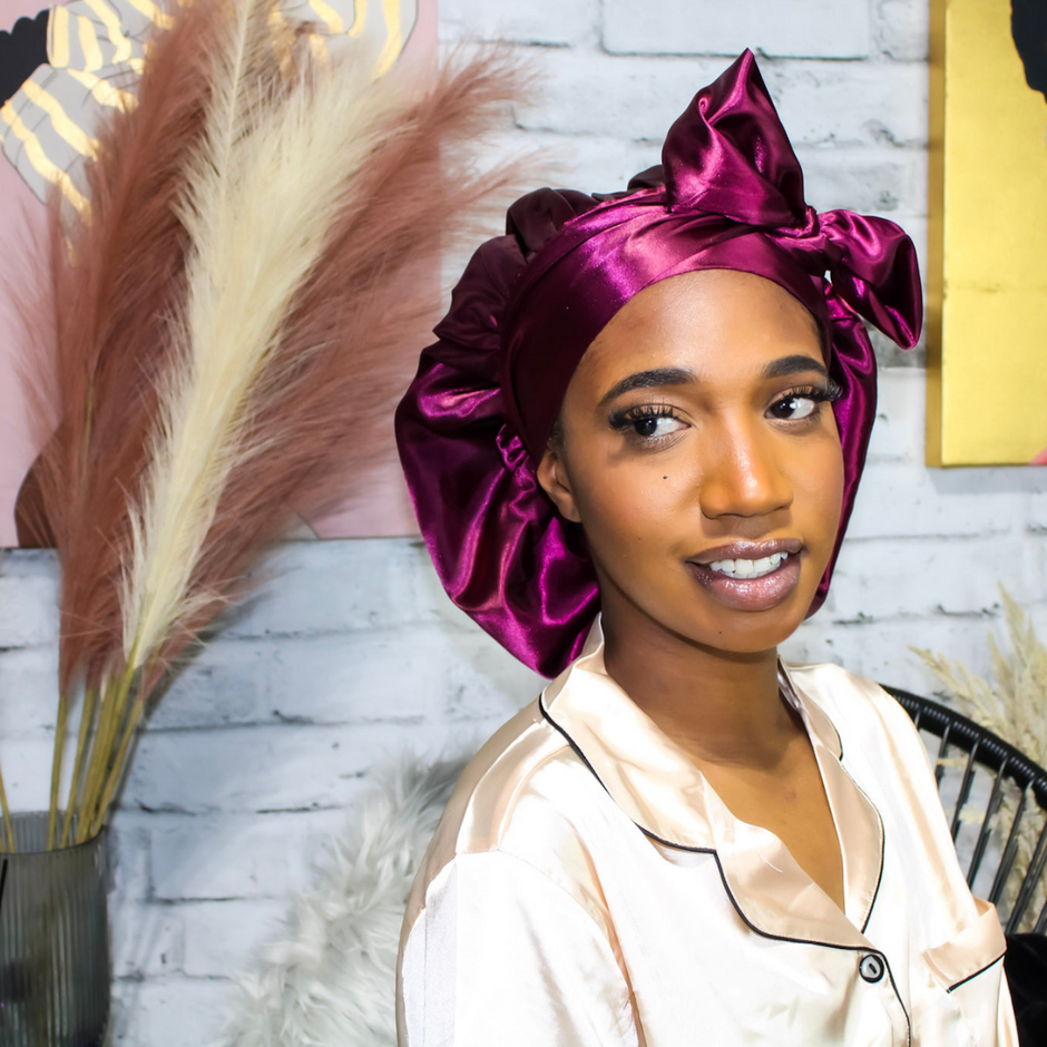 Elastic Free Satin Bonnet Collection – Rayne Hair Essentials